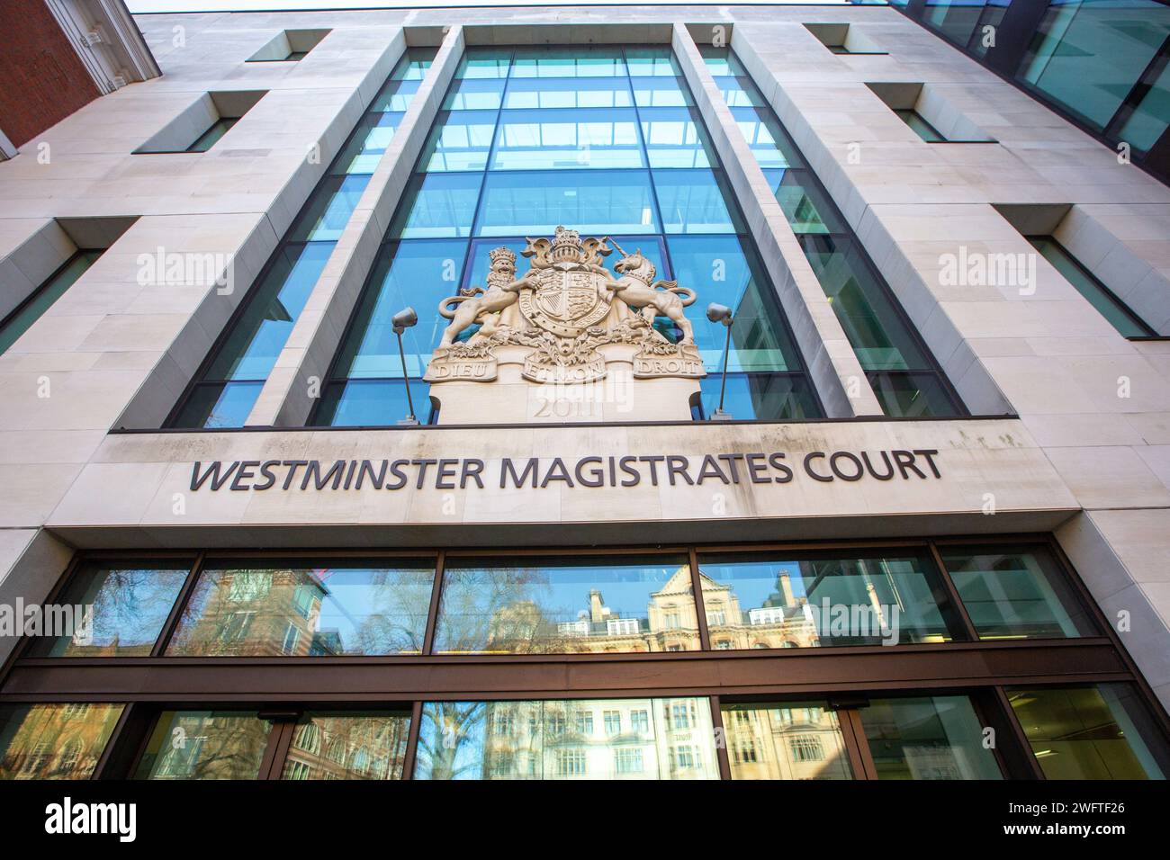 L'entrée de westminster magistrates court dans le centre de londres ...