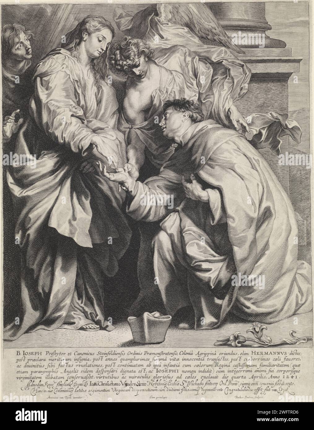Visioen de H. Hermann Joseph (version A), Paulus Ponce, d'après Anthony ...