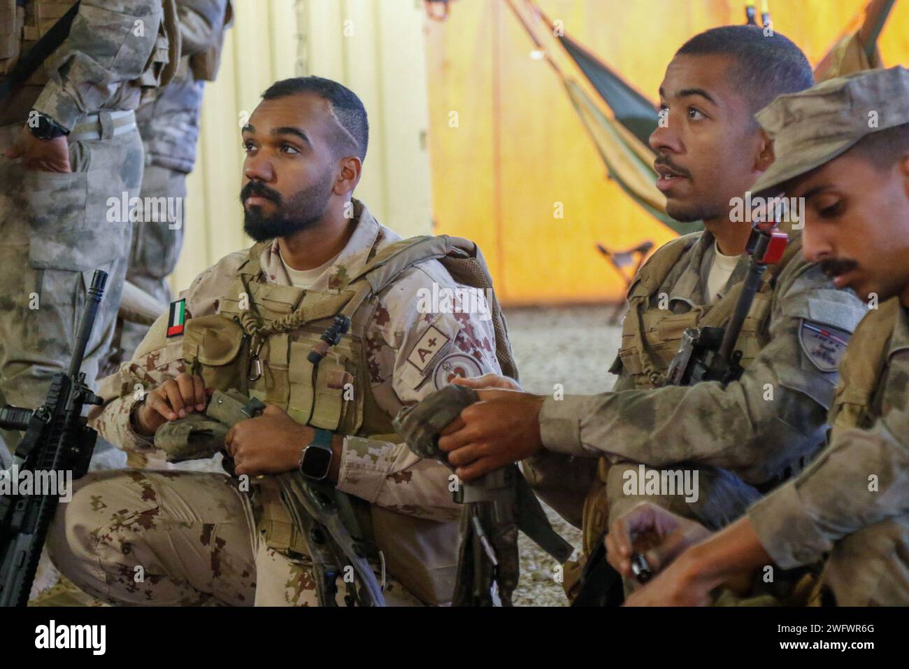 Les troupes du 11th Mountain Battalion des Émirats arabes Unis ...