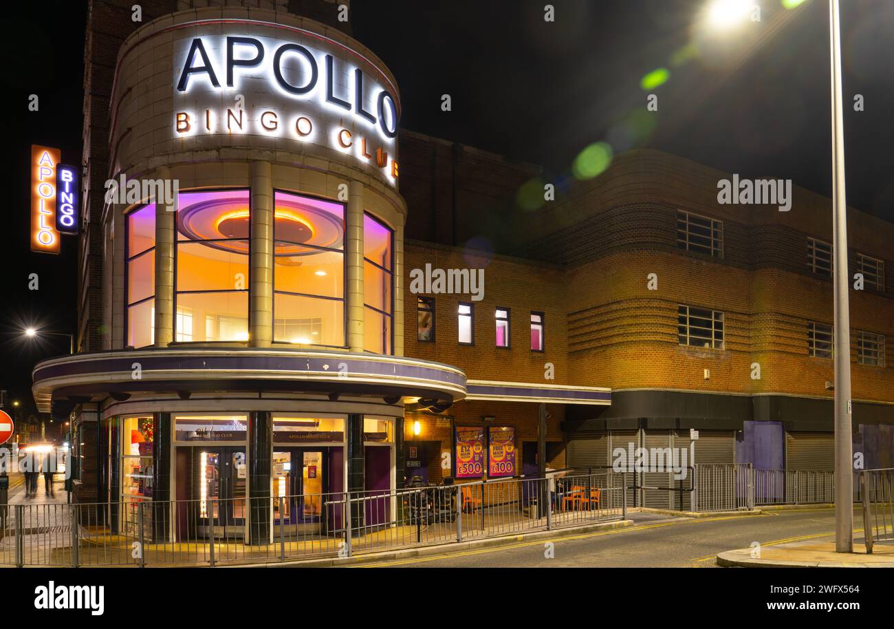 Apollo Bingo Hall, Rhyl, à l'origine le cinéma Odéon lors de son ...