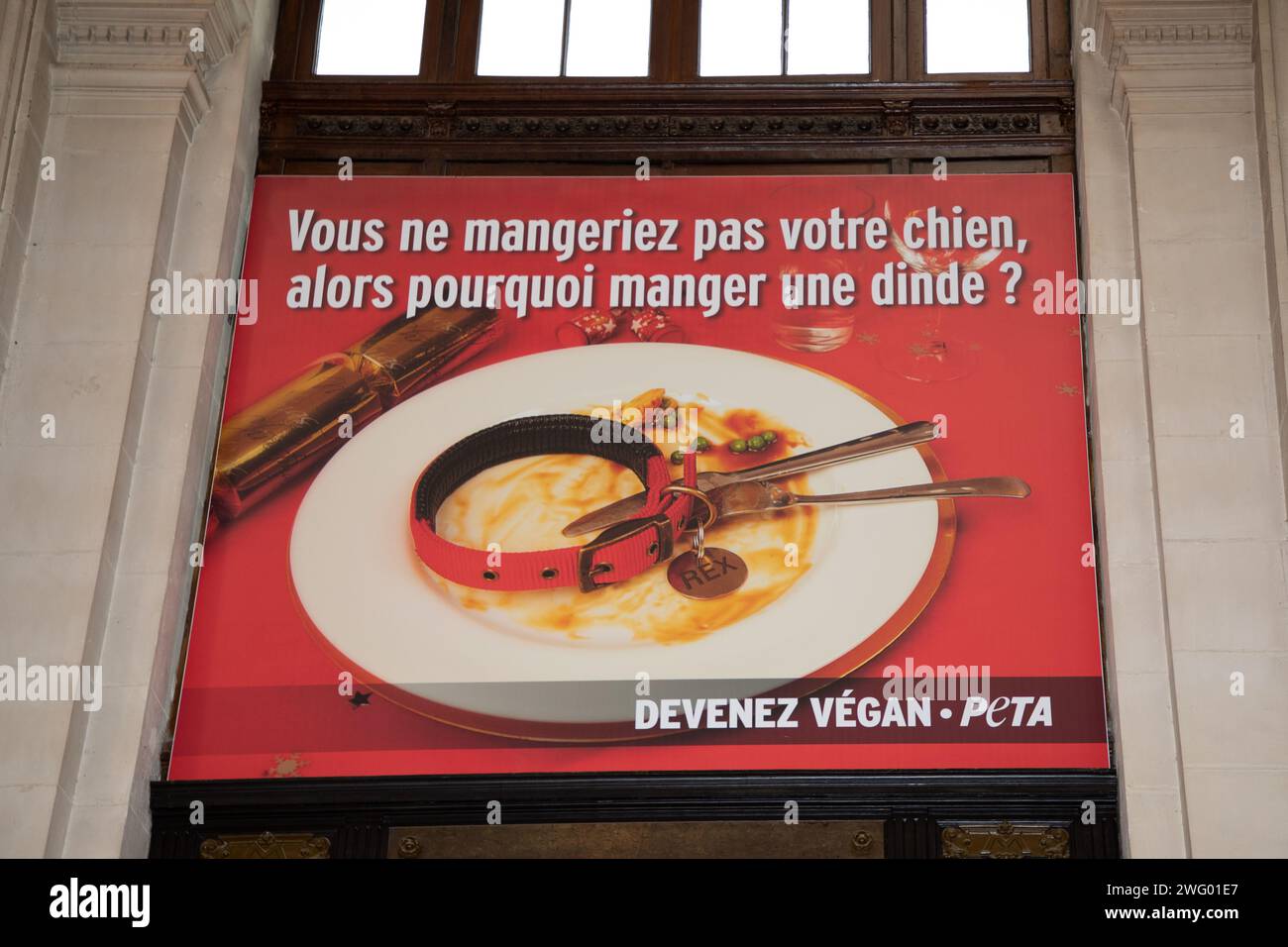 Bordeaux , France - 01 25 2024 : logo PETA marque publicité et texte ...