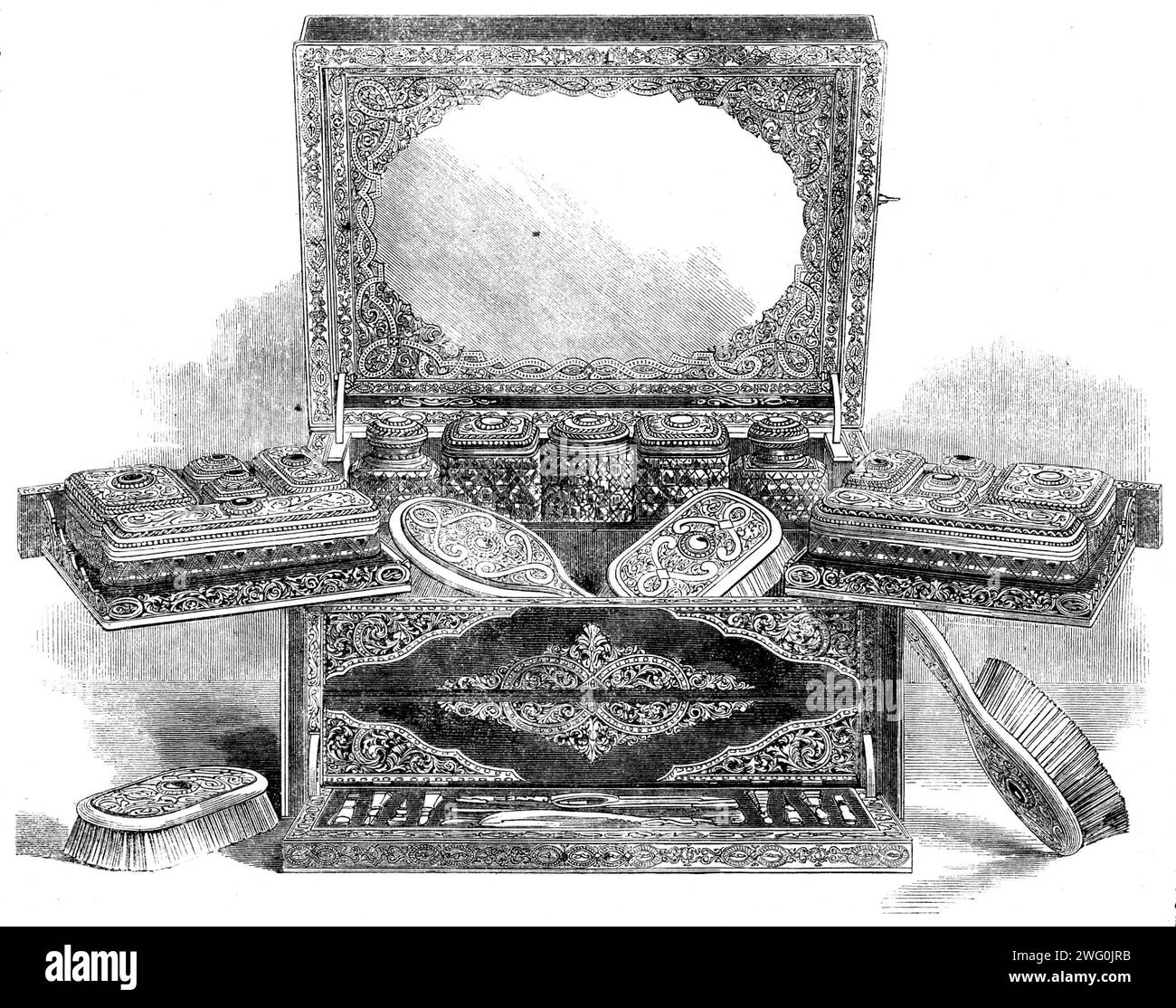 Ivory mirror case Banque d'images noir et blanc - Alamy