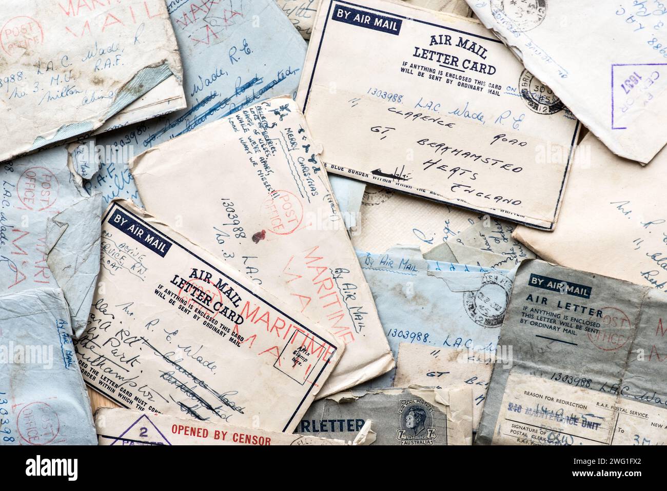 La seconde Guerre mondiale a envoyé des lettres par courrier maritime d ...