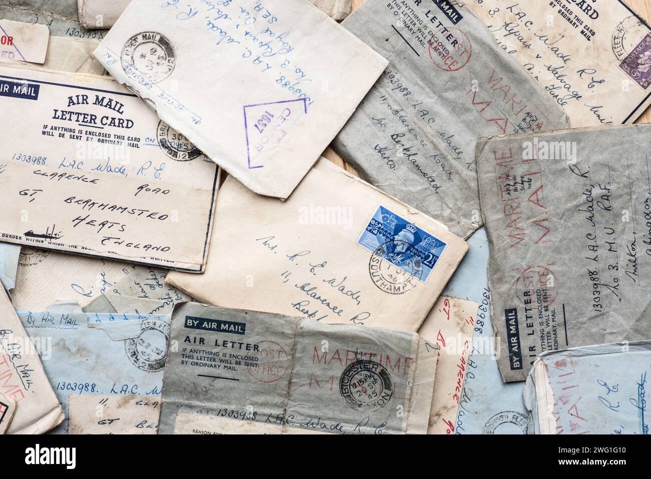 La seconde Guerre mondiale a envoyé des lettres par courrier maritime d ...