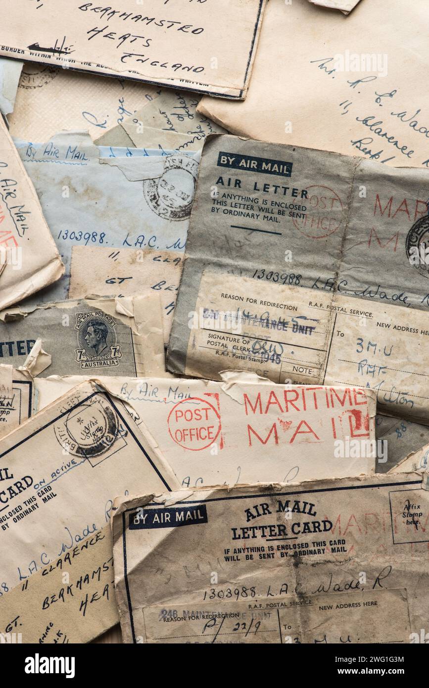 La seconde Guerre mondiale a envoyé des lettres par courrier maritime d ...