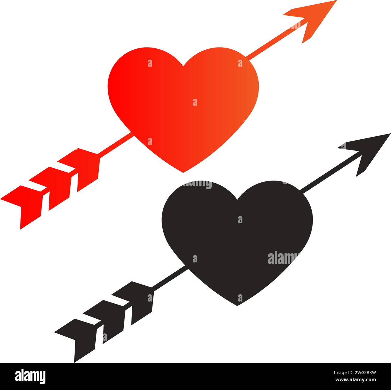 Fleche coeur symbole Banque de photographies et d’images à haute ...