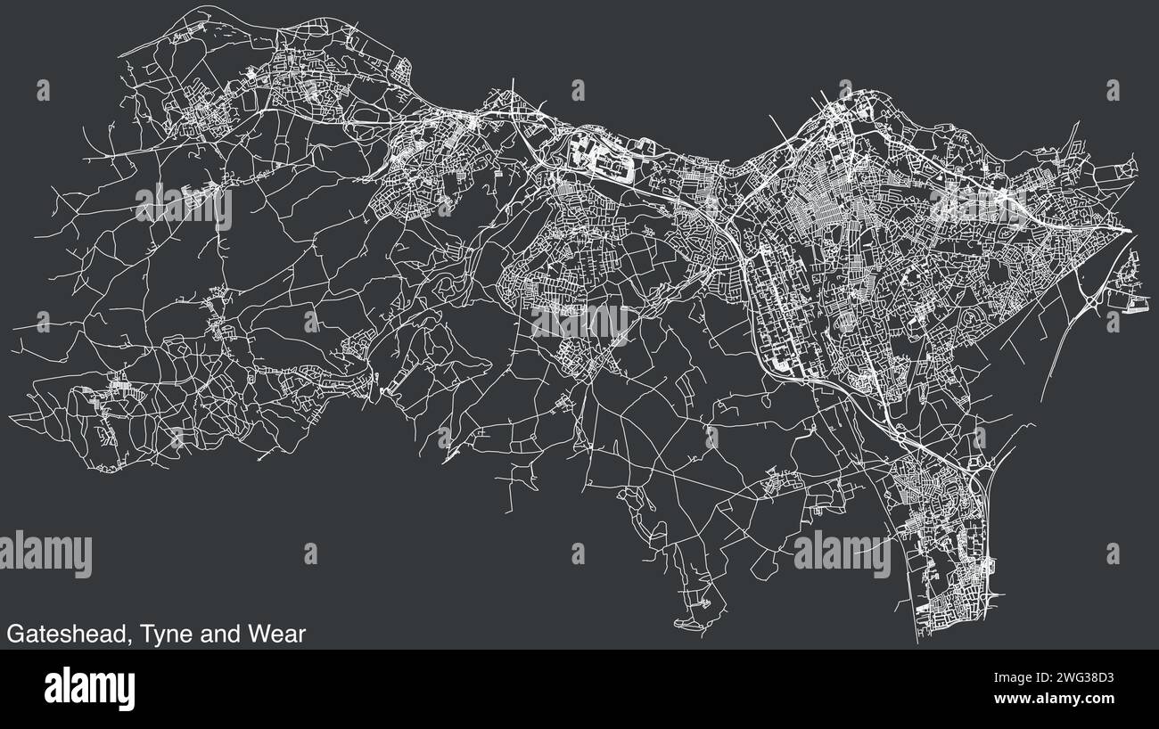Carte de gateshead Banque de photographies et d’images à haute ...