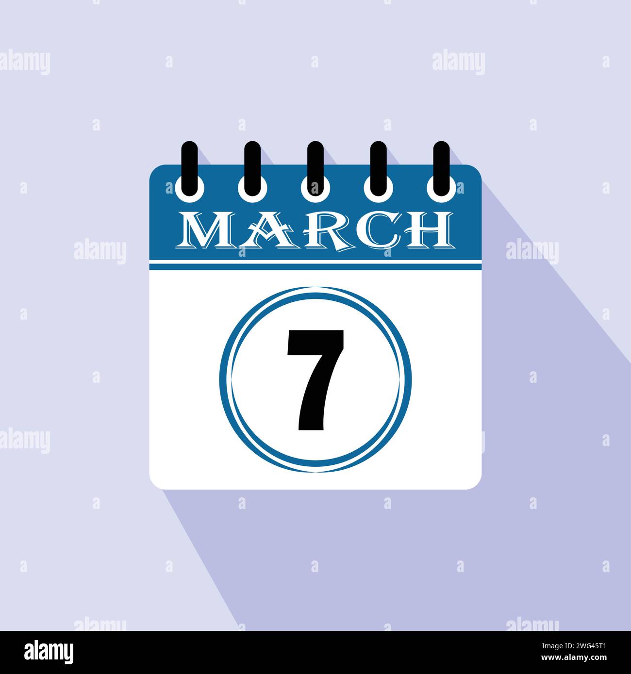 7 mars 2024 Banque d'images vectorielles - Alamy