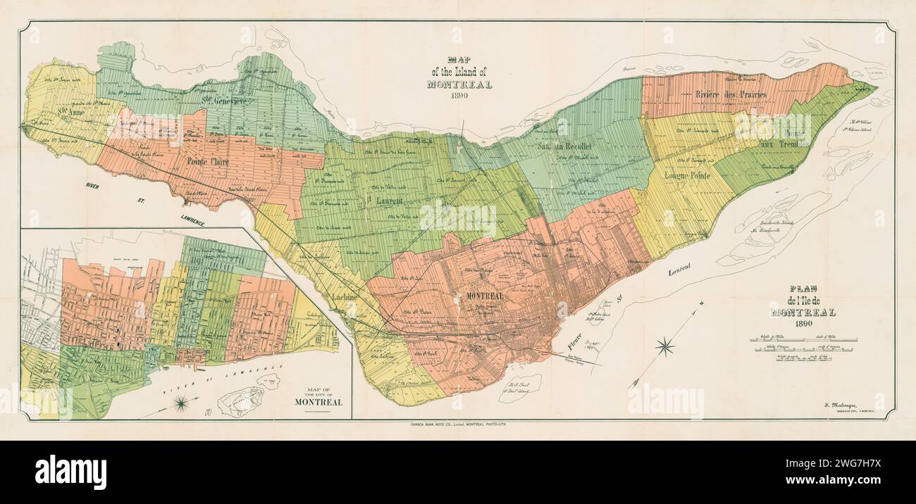 Montreal map Banque de photographies et d’images à haute résolution - Alamy
