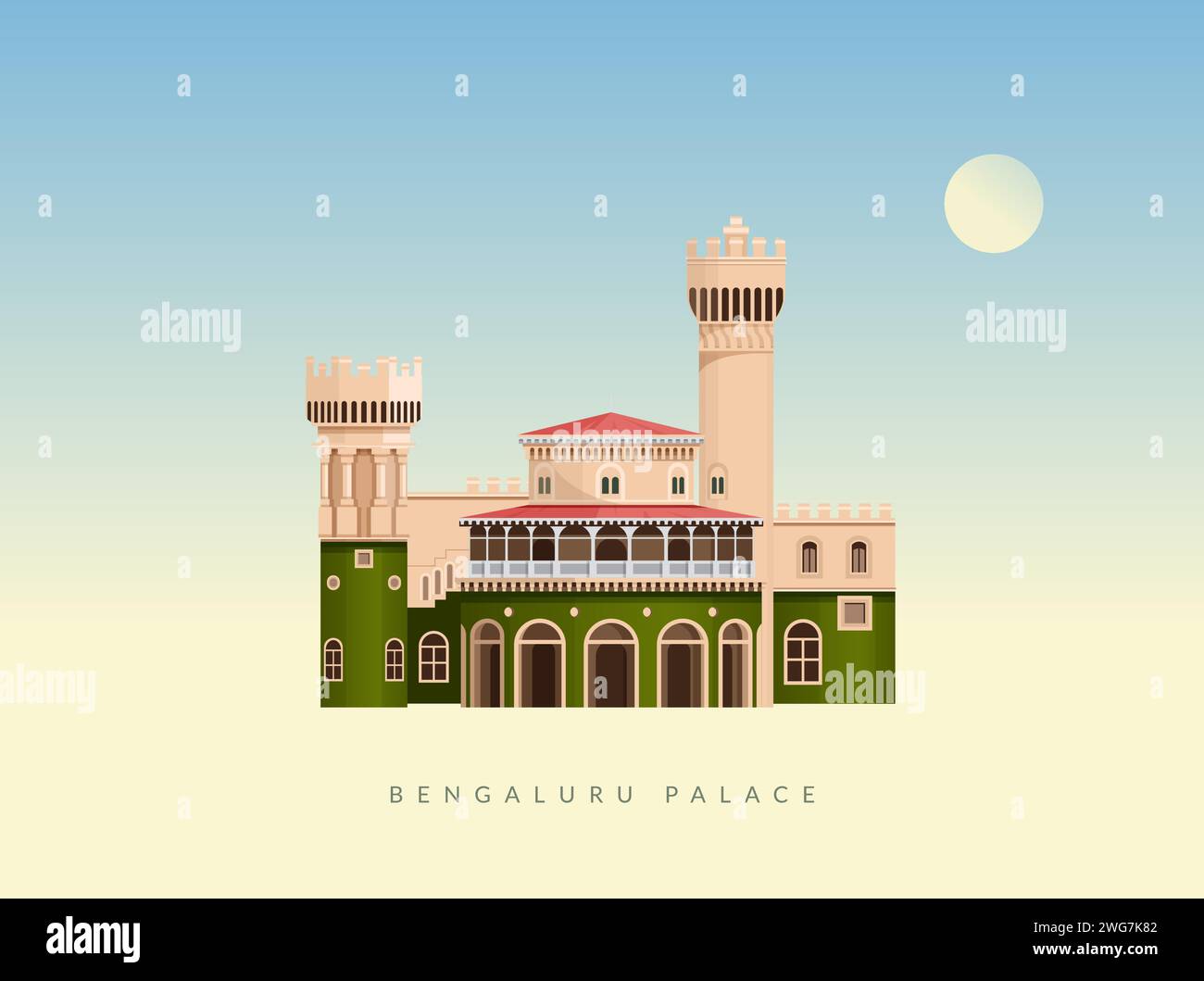 Bangalore palais royal Banque d'images vectorielles - Alamy