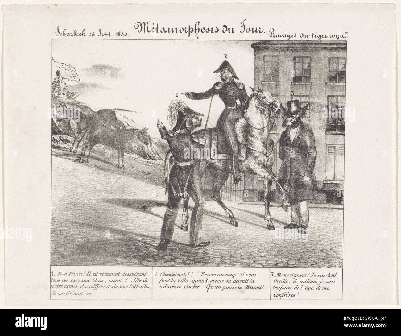 Caricature sur le prince Frederik, 1830, Anonyme, 1830 - 1831 imprimer ...