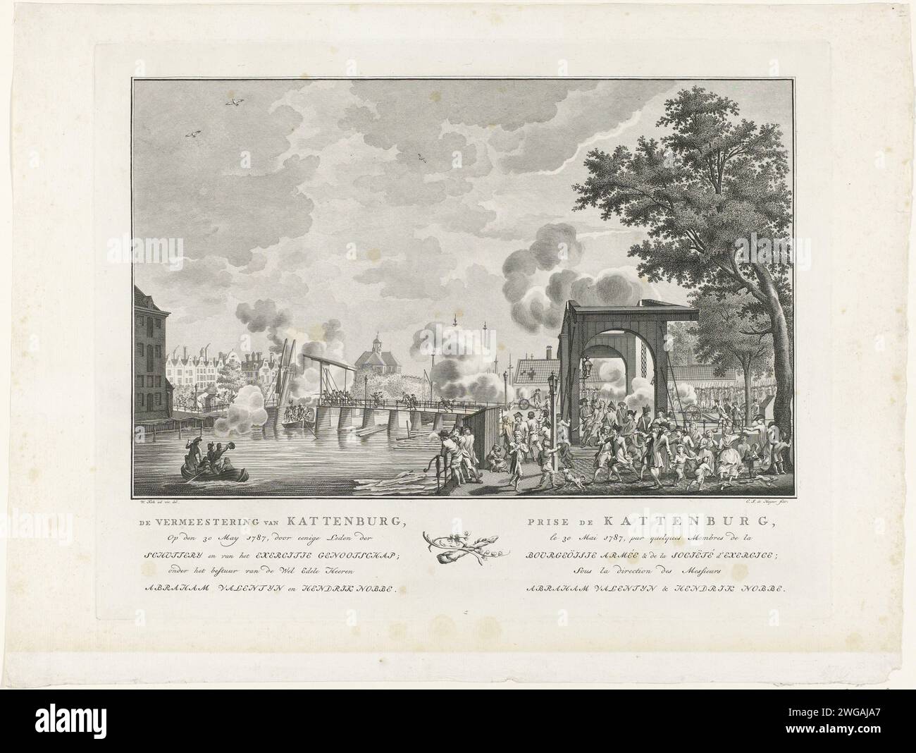 Conquête de Kattenburg, 1787, Carel Jacob de Huyser, après Willem Kok ...
