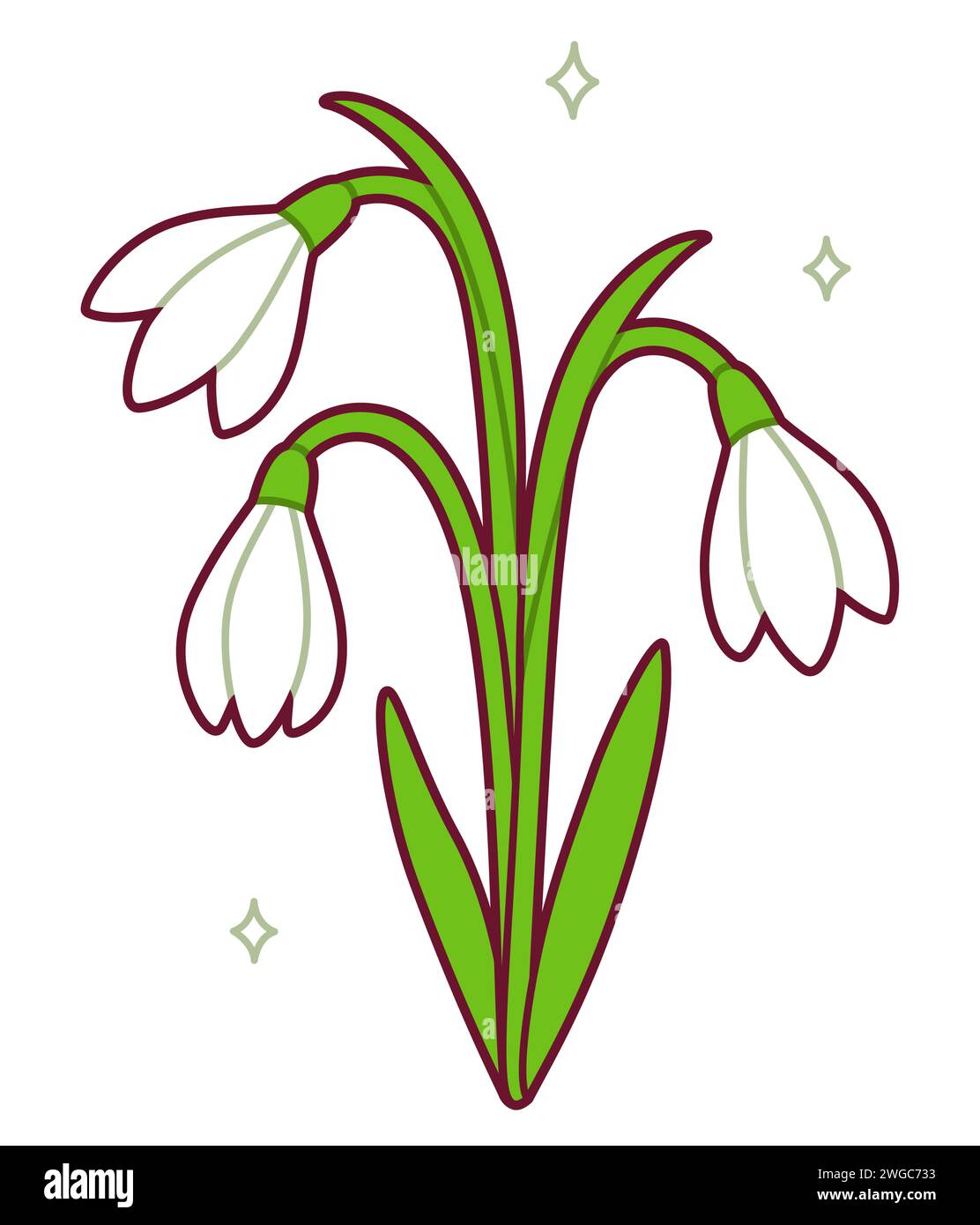 Bouquet spring flowers cartoon icon Banque de photographies et d’images ...