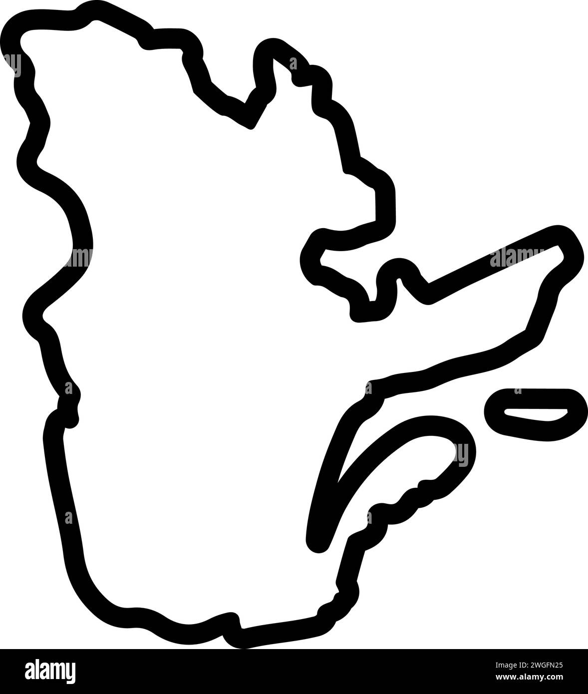 Quebec province map Banque d'images vectorielles - Alamy