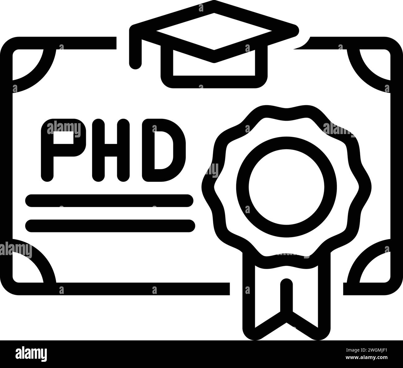 Phd certificate Banque d'images noir et blanc - Alamy