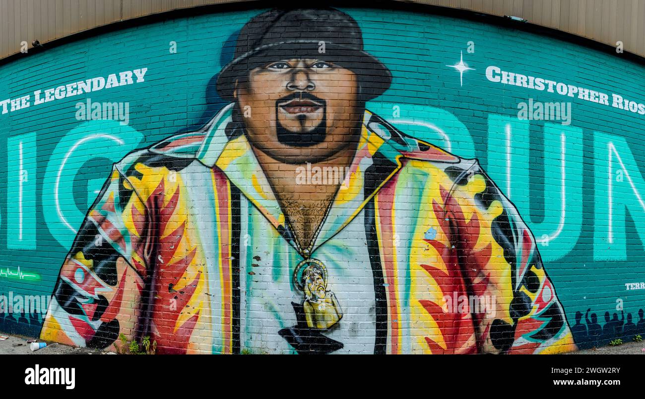 New York, USA ; 3 juin 2023 : la célèbre murale du rappeur américain ...