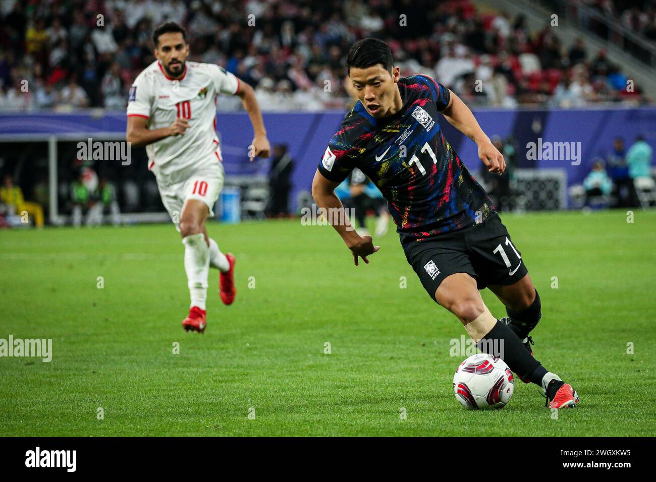 Doha, Qatar, 6 février 2024, demi-finale de la Coupe d'Asie de l'AFC ...