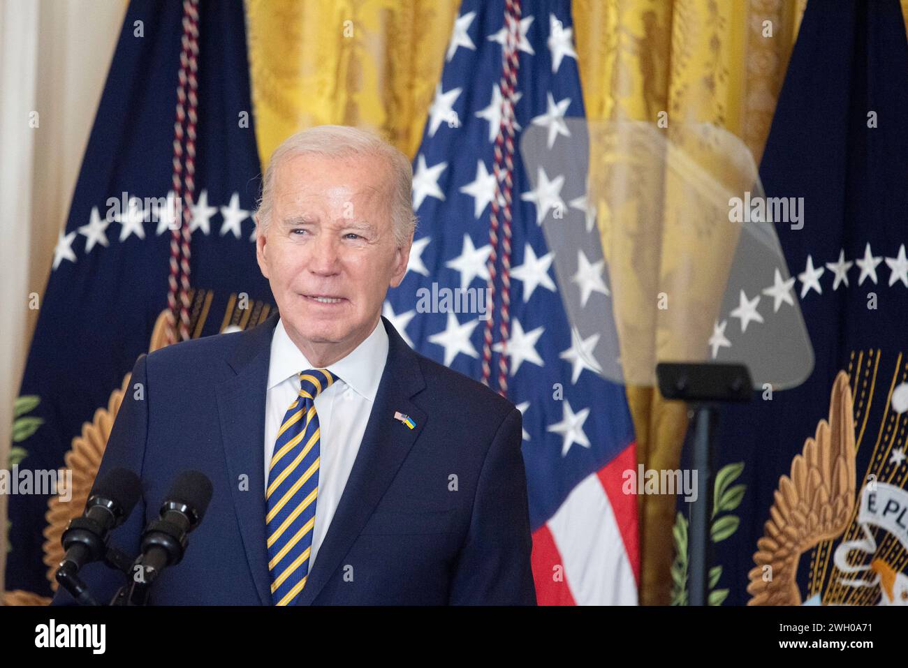 Le président des États-Unis Joe Biden prononce une allocution lors de ...