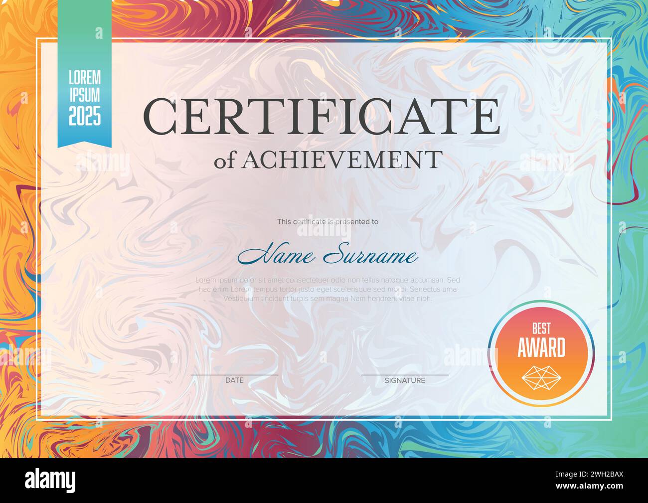 Printable certificate Banque de photographies et d’images à haute ...