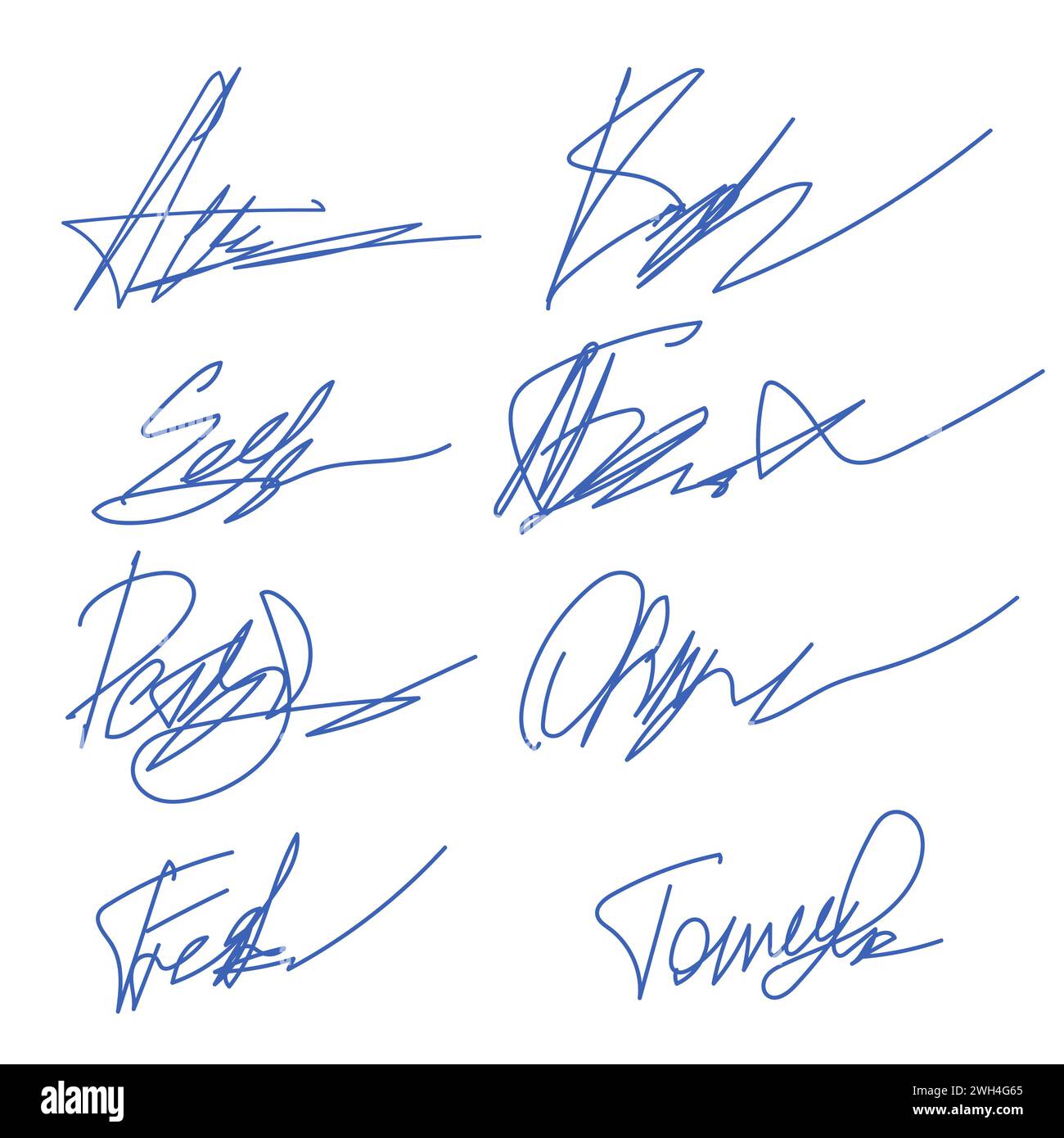 Collection de signatures Banque d'images vectorielles - Alamy