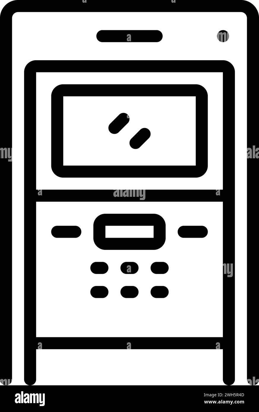 Atm machine symbol icon Banque d'images noir et blanc - Alamy