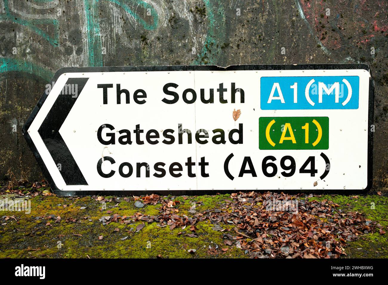 Newcastle UK : 28 janvier 2023 : un panneau de signalisation qui est ...