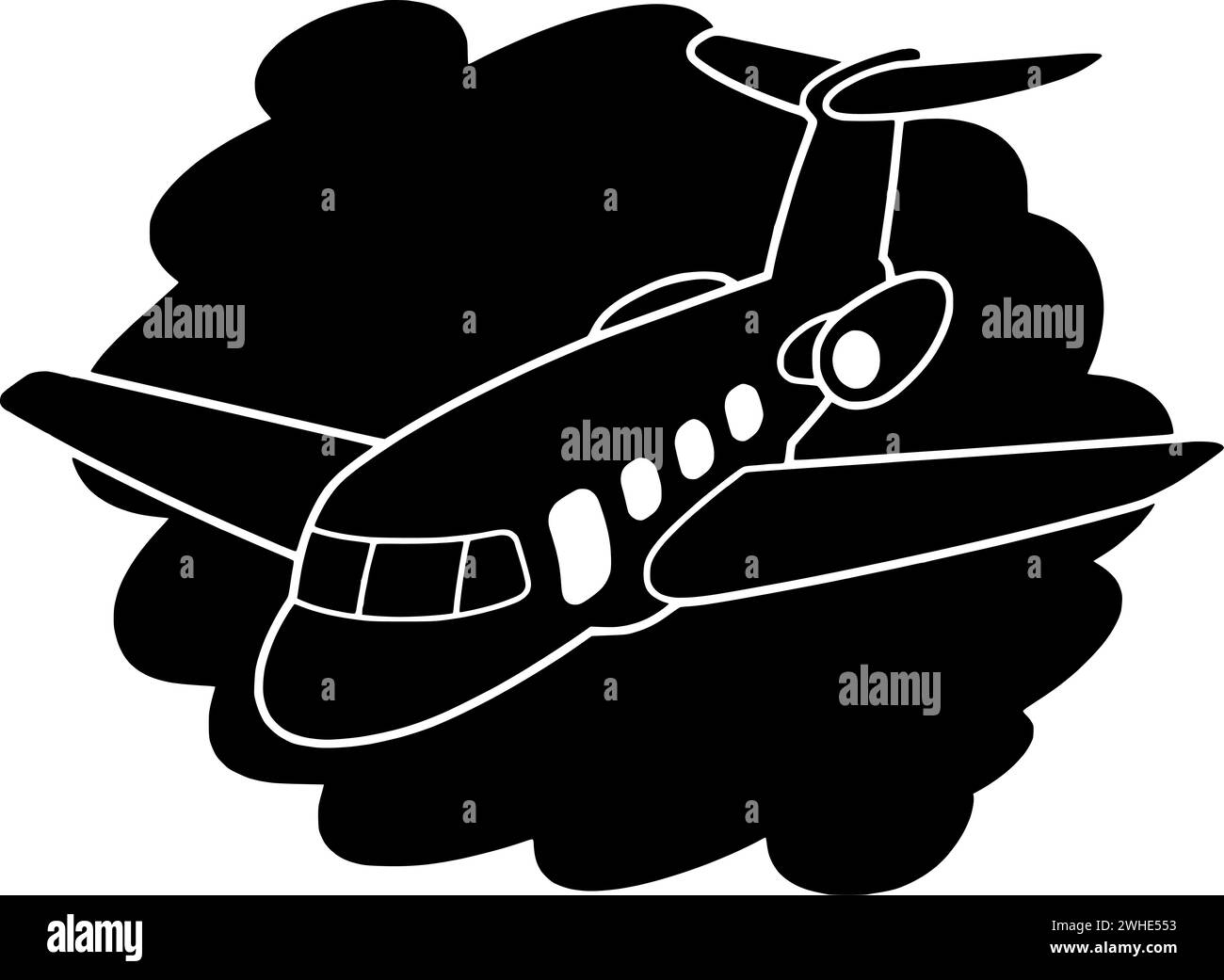 illustration d'avion voler silhouette logo de voyage icône de tourisme ...