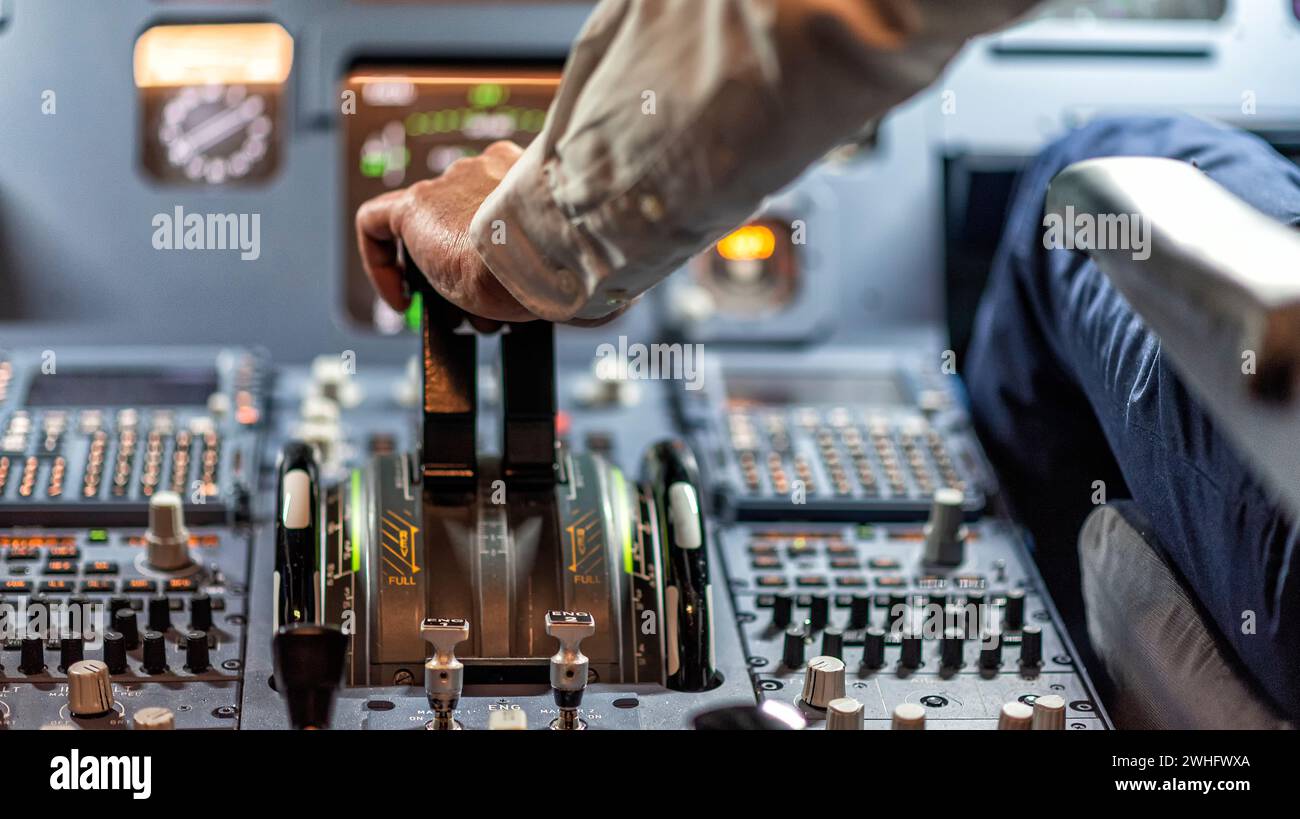 Instruments dans le cockpit d'un avion Banque de photographies et d ...
