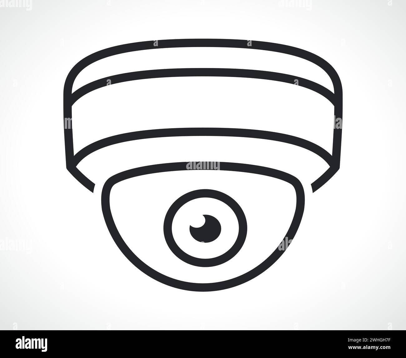 Dome cctv camera Banque d'images vectorielles - Alamy