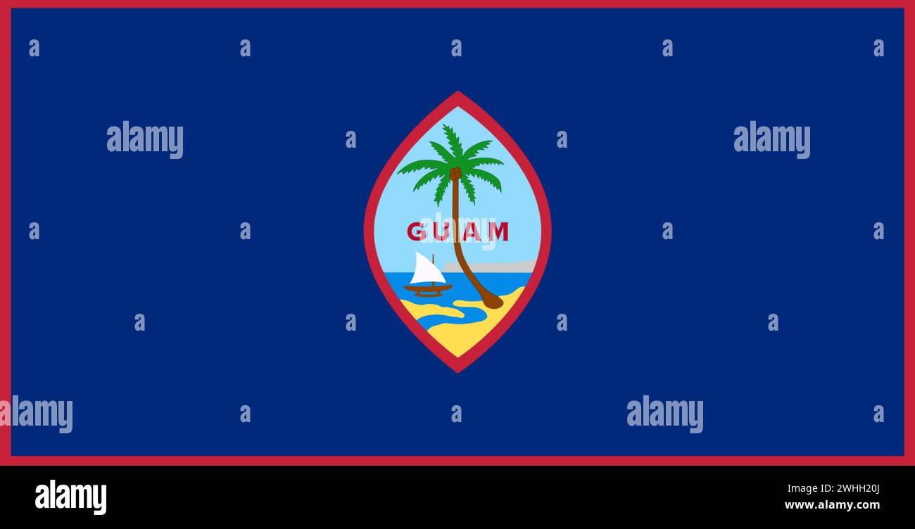 Drapeau de Guam. Symbole officiel du territoire organisé et non ...
