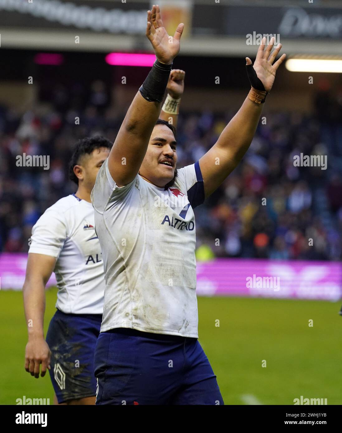 Le Français Posolo Tuilagi après le Guinness six Nations match au ...
