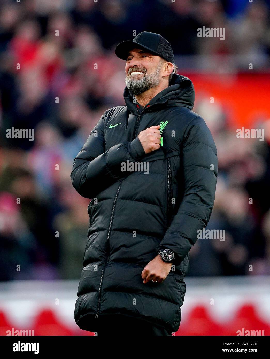 L'entraîneur de Liverpool, Jurgen Klopp, fête à la fin du match de ...