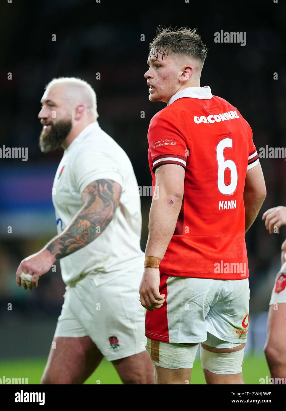 Alex Mann du pays de Galles lors du Guinness six Nations match au ...