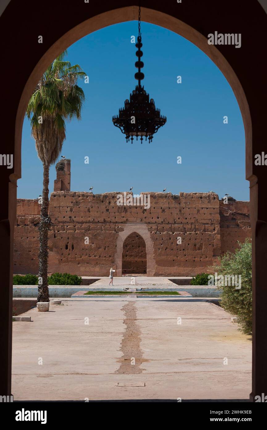 L'ancien palais El Badi, histoire, bâtiment, arabe, lampe, ancien ...