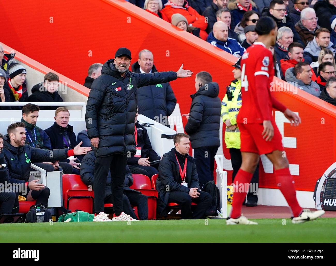L'entraîneur de Liverpool Jurgen Klopp lors du match de premier League ...