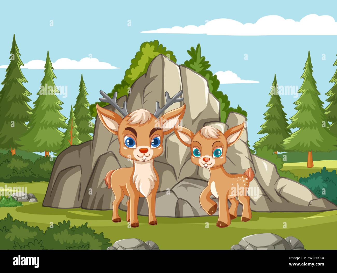 Les faons Banque d'images vectorielles - Alamy