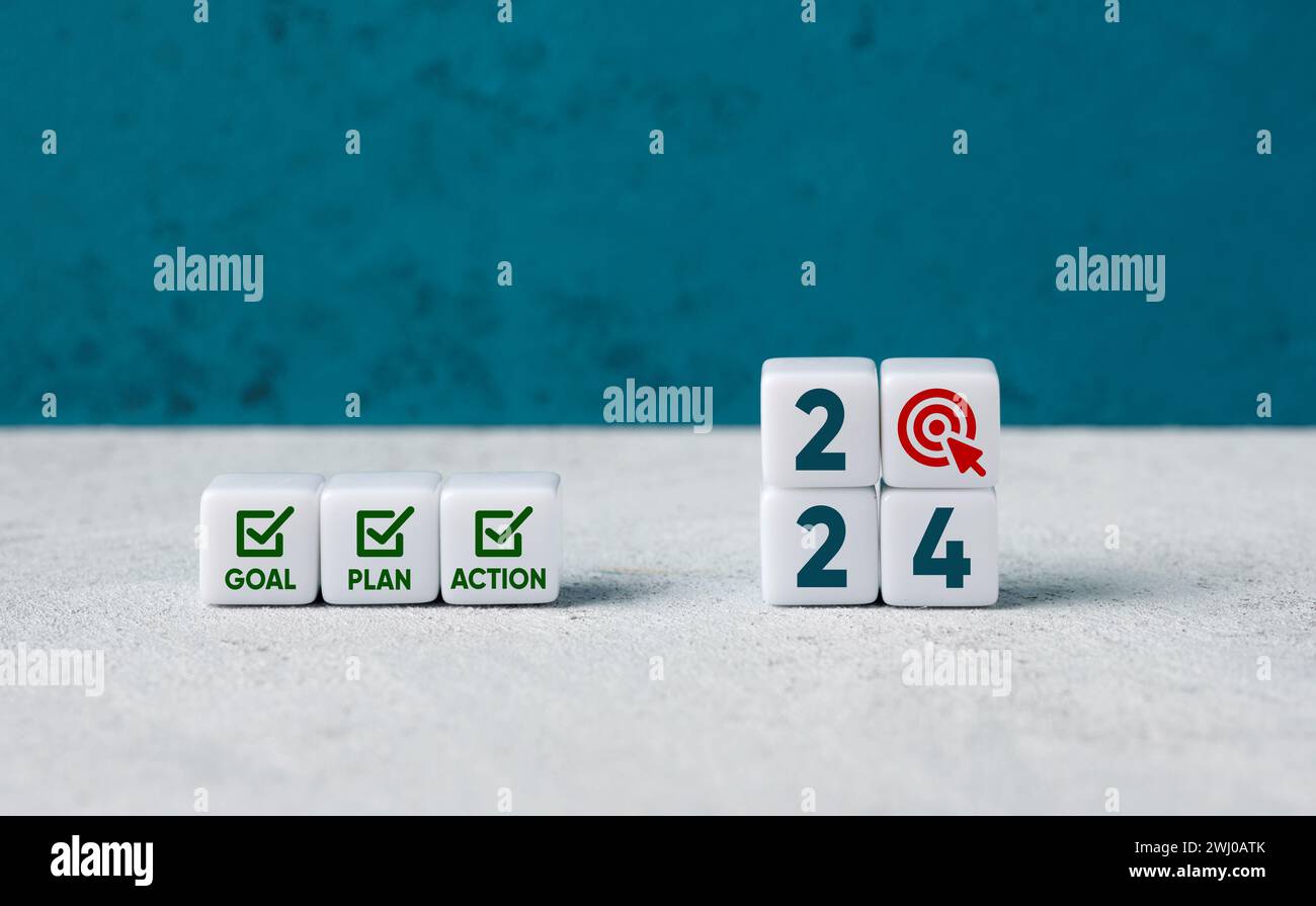 Planification des activités pour l'année 2024. Liste de contrôle des objectifs, plans et actions ...