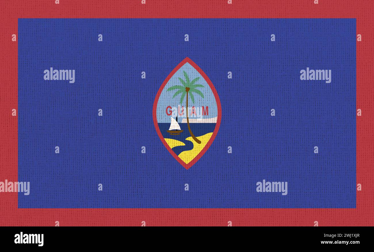 Drapeau de Guam. Symbole officiel du territoire organisé et non ...