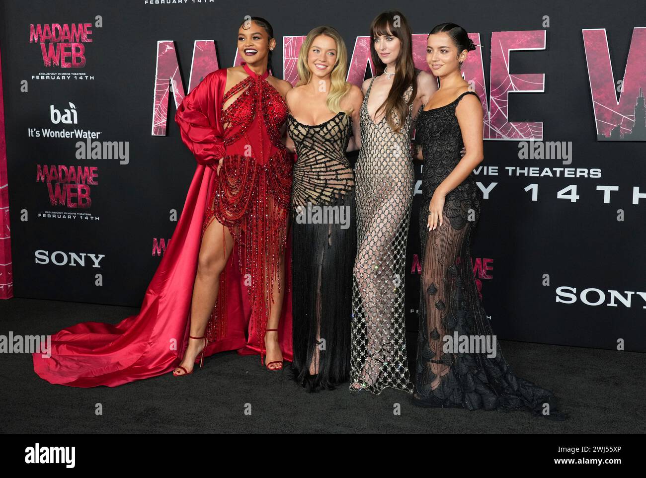 Celeste O'Connor, from left, Sydney Sweeney, Dakota Johnson and Isabela ...