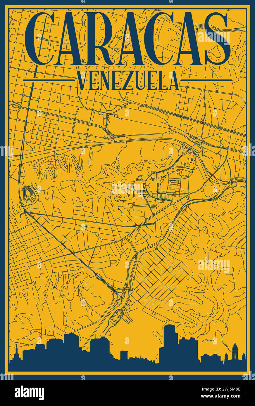 Construction de la route du venezuela Banque d'images vectorielles - Alamy