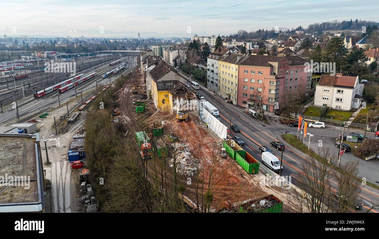 Linz, Waldeggstrasse, Abbruchhaeuser 14.02.2024, Linz, AUT ...