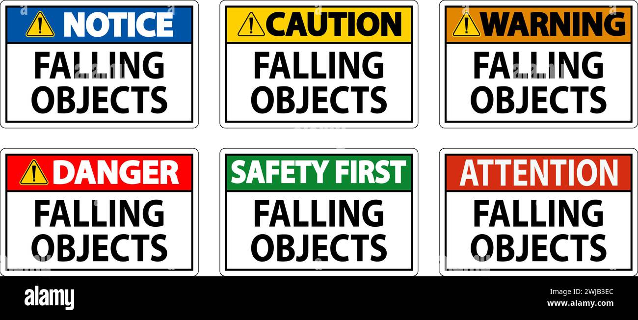Falling objects danger Banque d'images vectorielles - Alamy