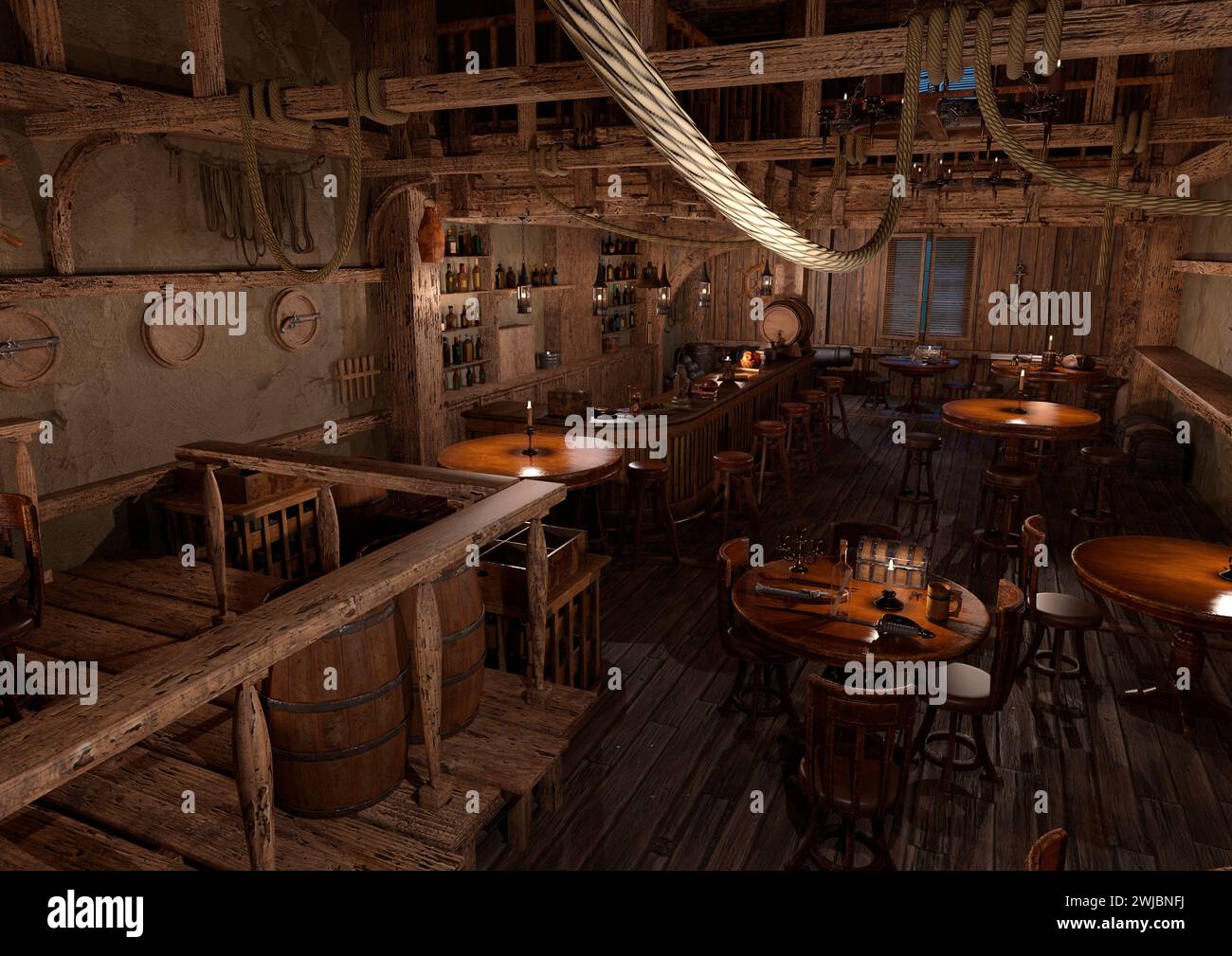 Pirate ship interior Banque de photographies et d’images à haute ...