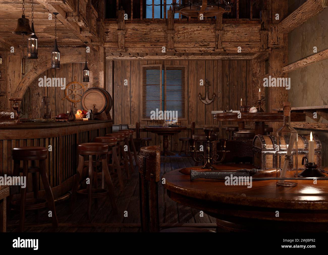 Pirate ship interior Banque de photographies et d’images à haute ...