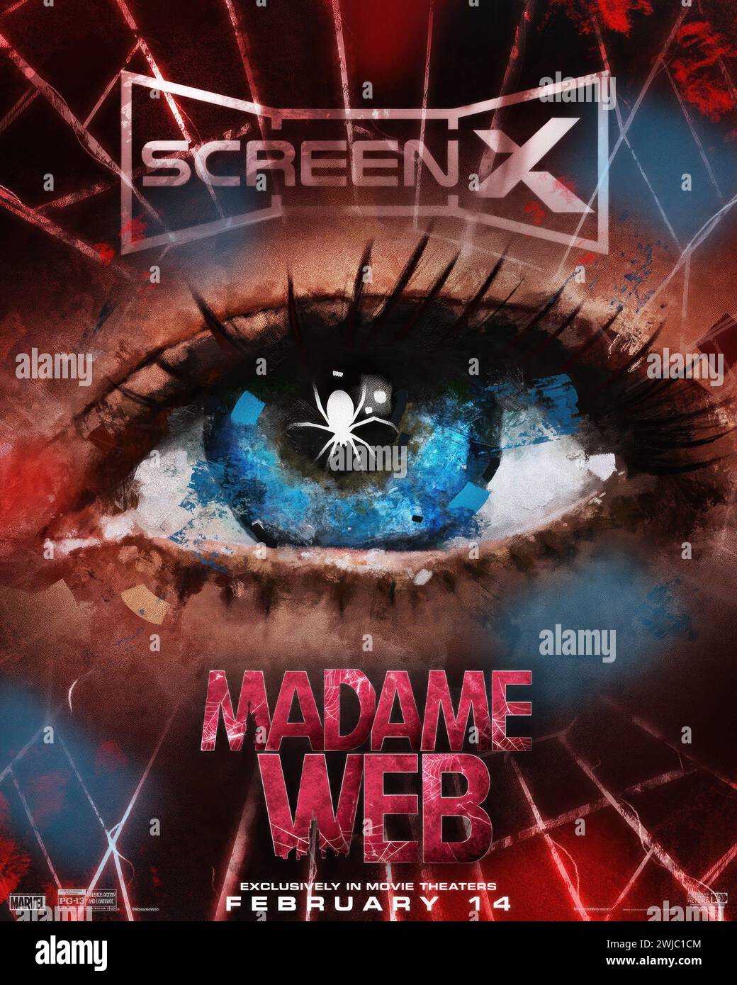 MADAME WEB, poster ScreenX américain, 2024. © Marvel / © Columbia ...