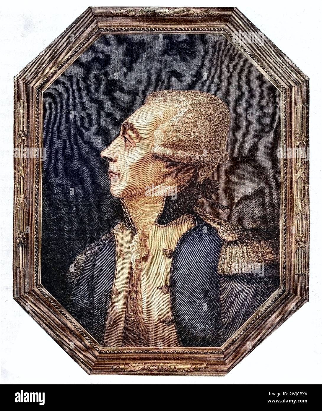 Marquis de lafayette portrait Banque d'images détourées - Alamy