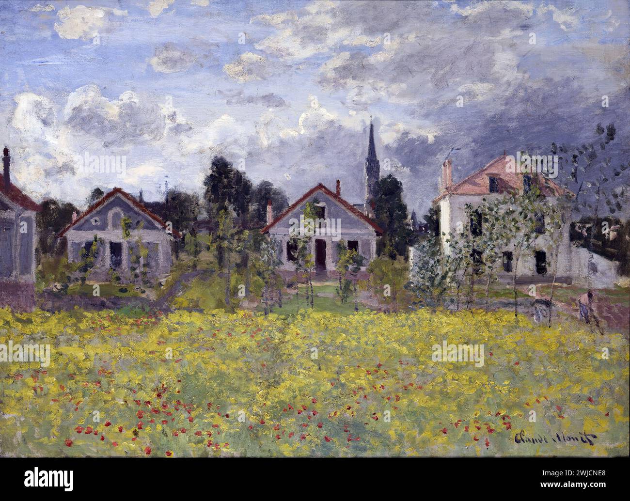 Maisons à argenteuil 1873 claude monet Banque de photographies et d ...