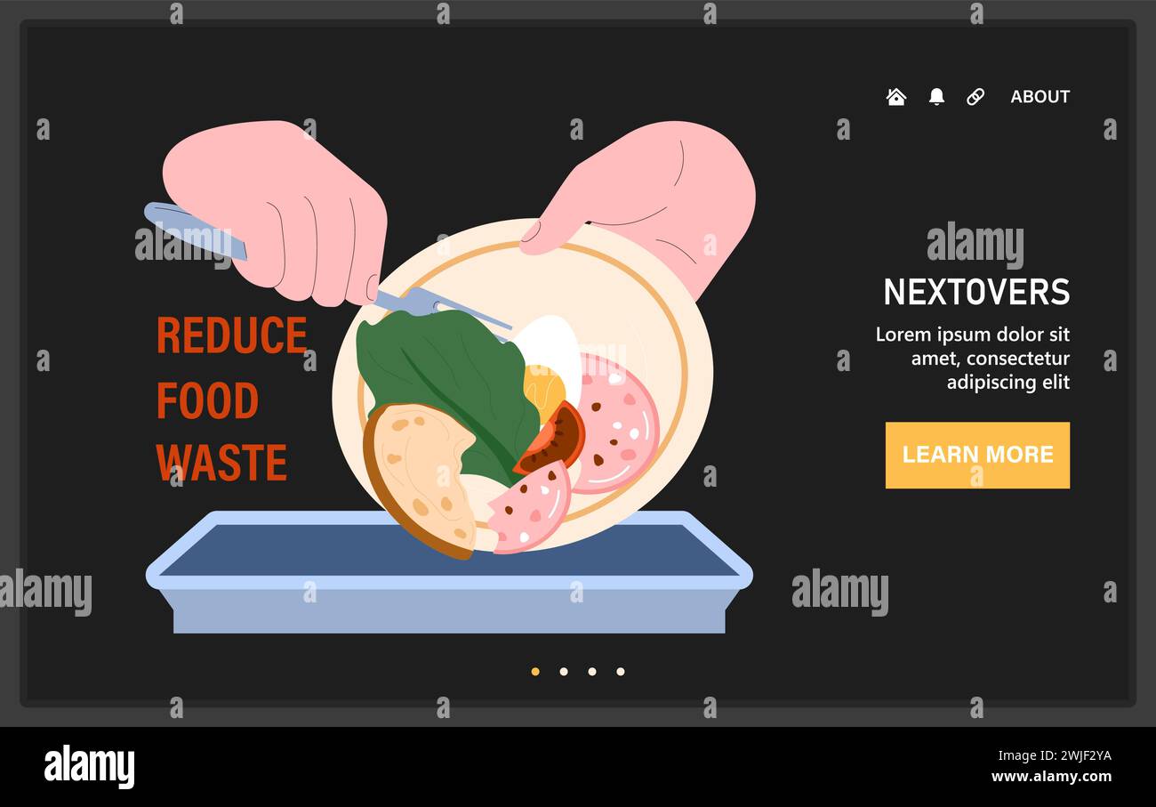 Food waste plate Banque d'images vectorielles - Alamy