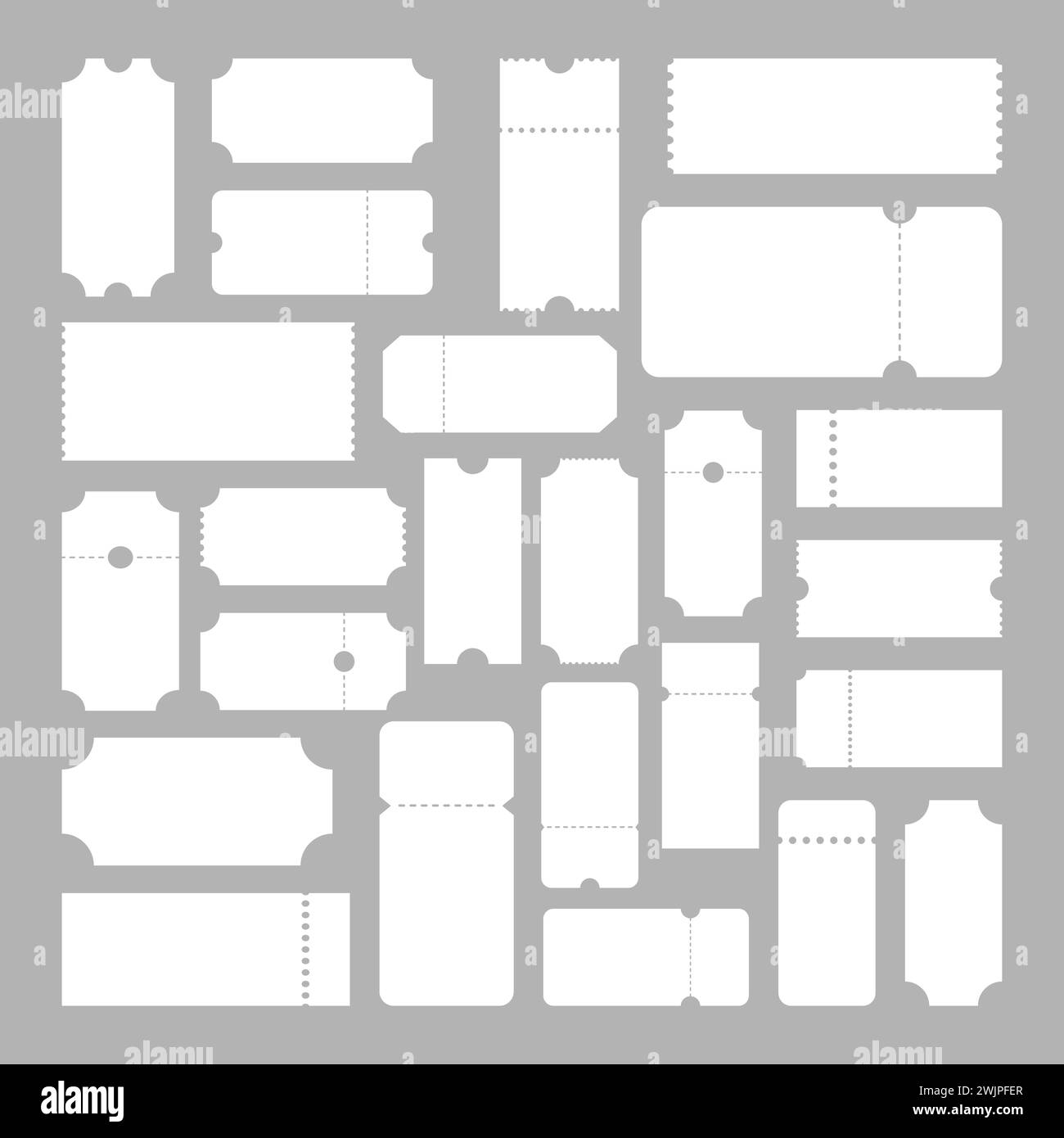 Circus tickets template Banque d'images noir et blanc - Alamy