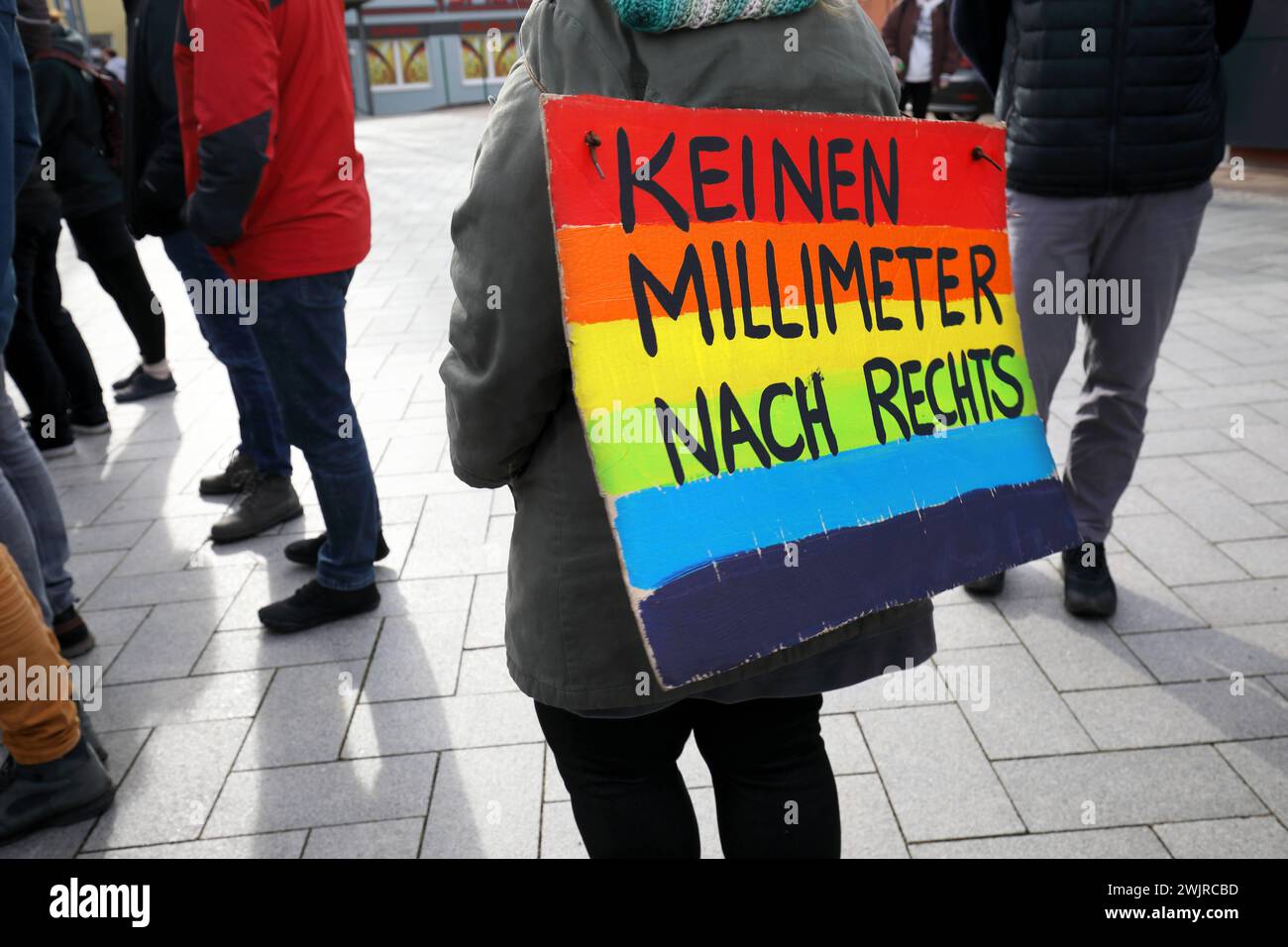 Démonstration unter dem motto nie wieder ist jetzt für Demokratie, gegen Faschismus- Kundgebung ...